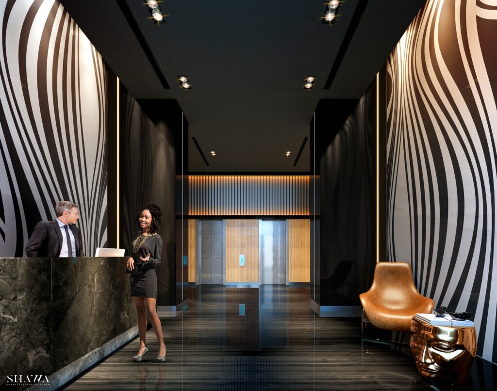 SERINA BUILDING ENTRANCE LOBBY & CORRIDORS - shawa architecture