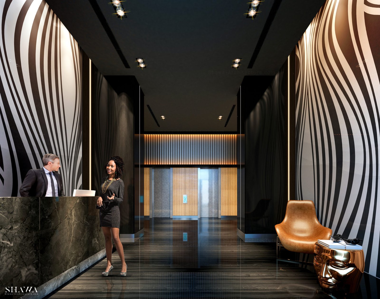 SERINA BUILDING ENTRANCE LOBBY & CORRIDORS - shawa architecture