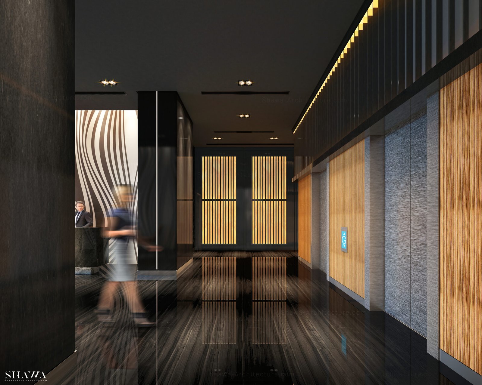 SERINA BUILDING ENTRANCE LOBBY & CORRIDORS - shawa architecture