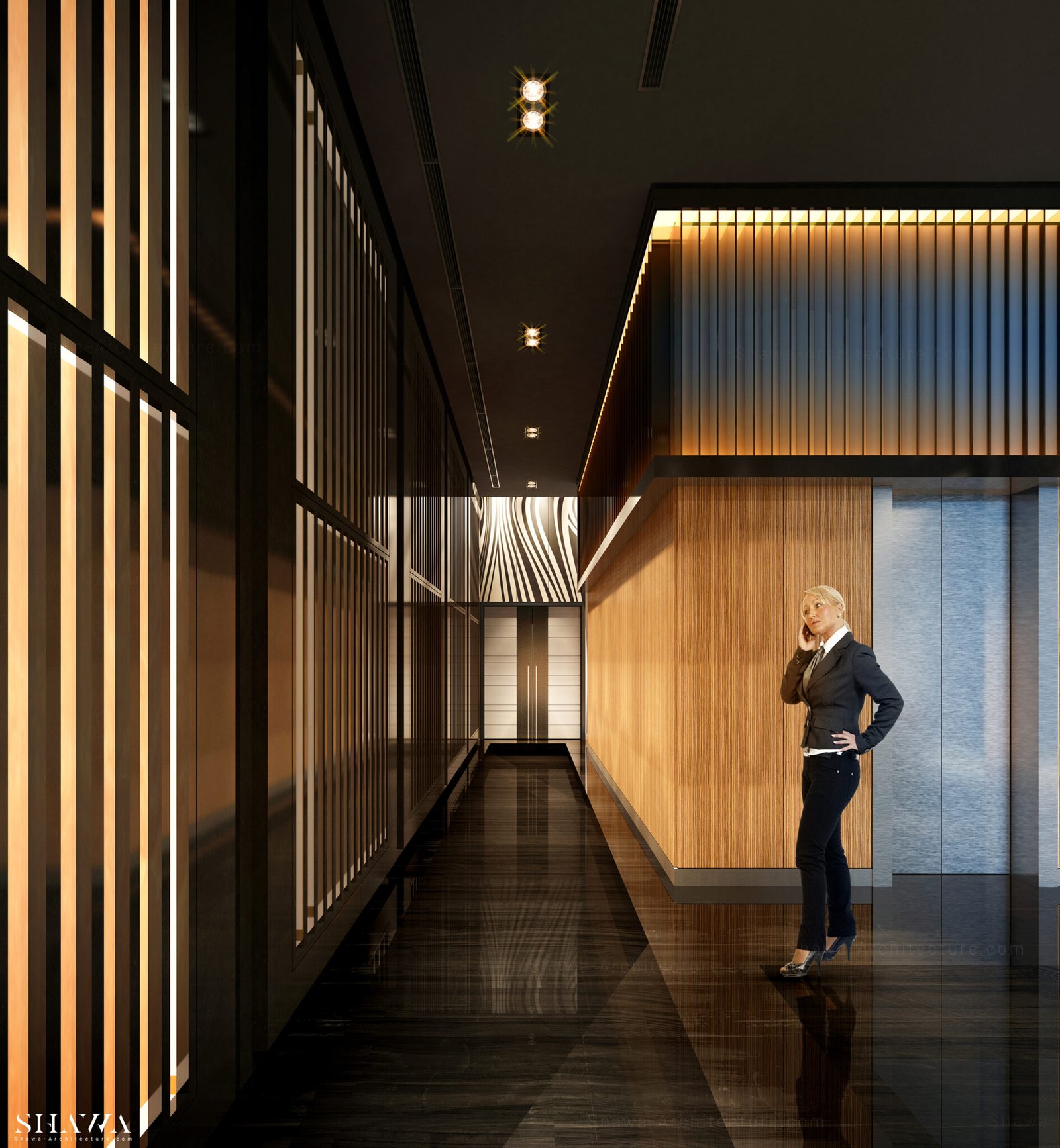 SERINA BUILDING ENTRANCE LOBBY & CORRIDORS - shawa architecture