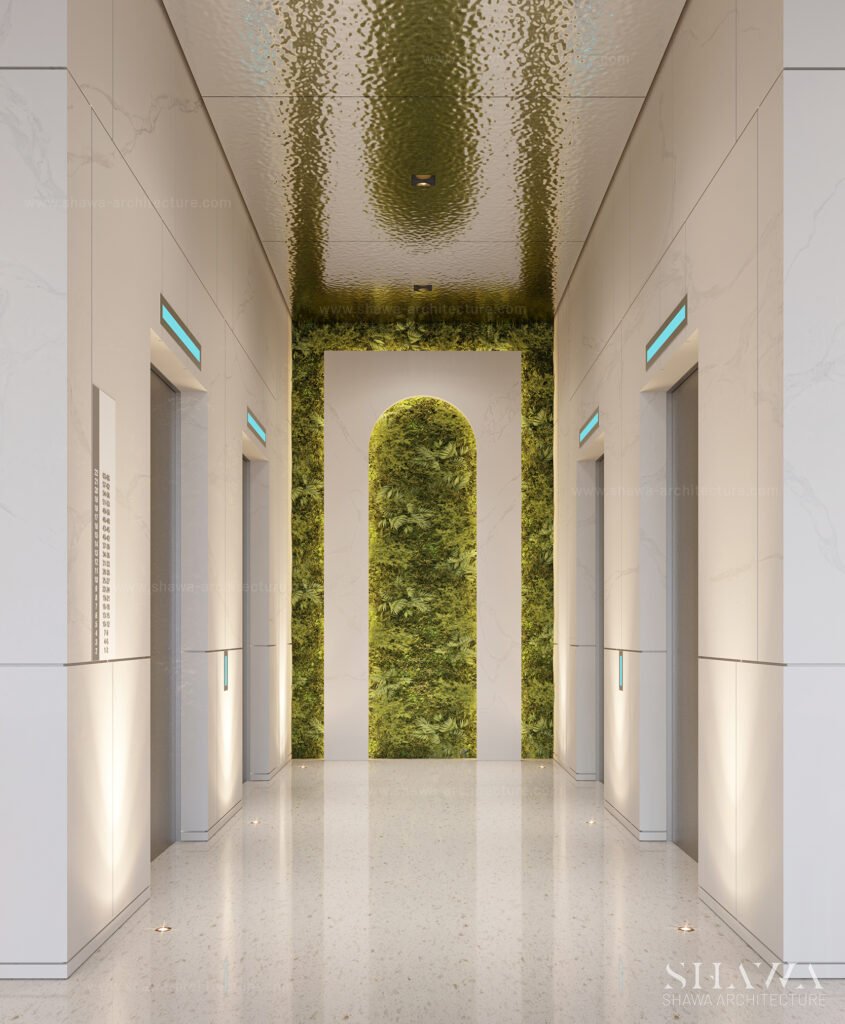 ELBRUS TOWER ENTRANCE LOBBY & CORRIDORS - shawa architecture